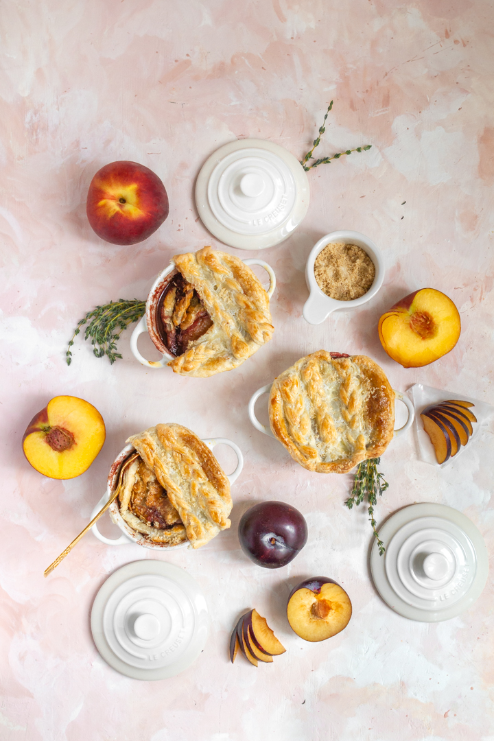 Caramelized Peach Bourbon Pies - Whiskfully So