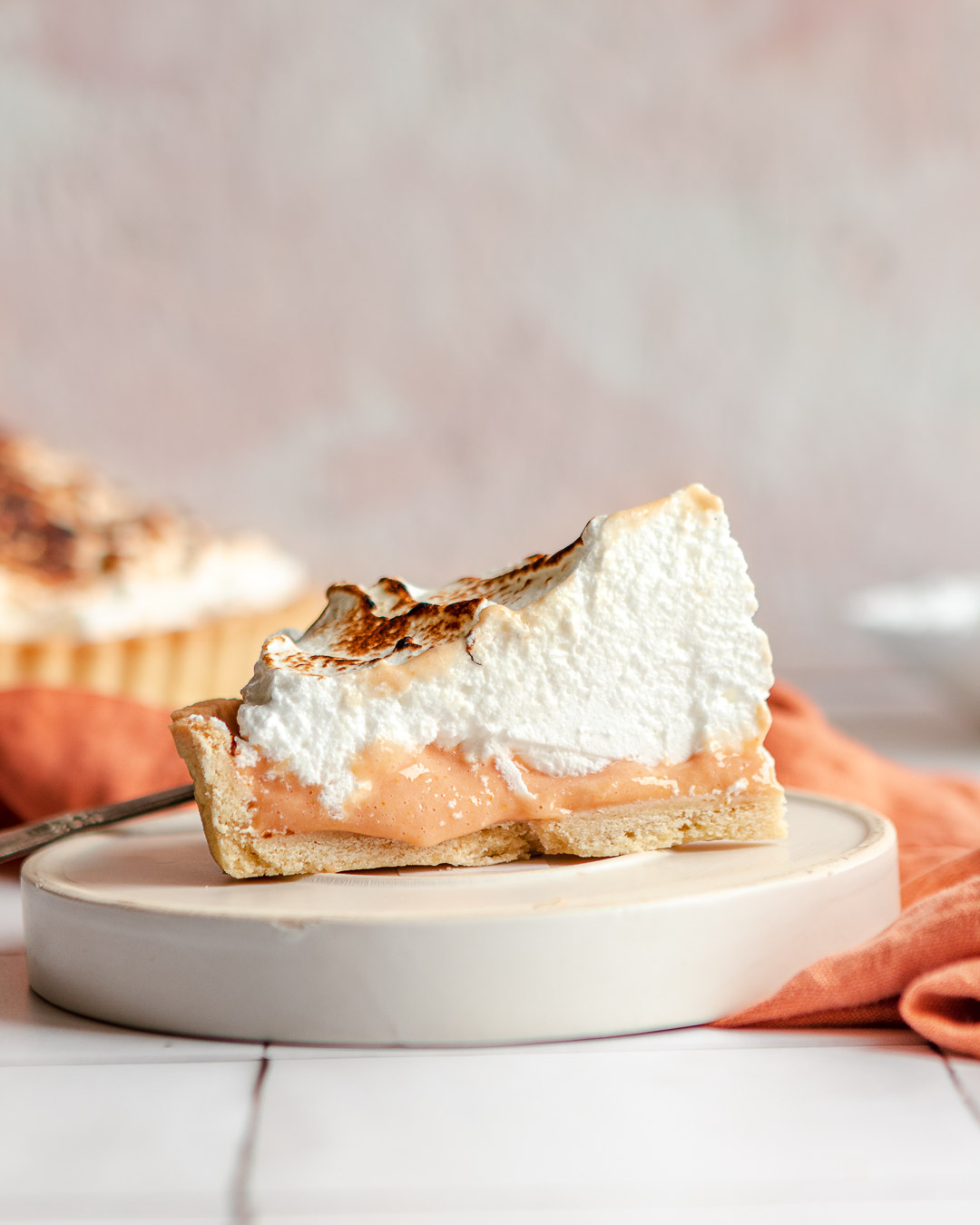 Easy No-Bake Blood Orange Meringue Tart - Whiskfully So