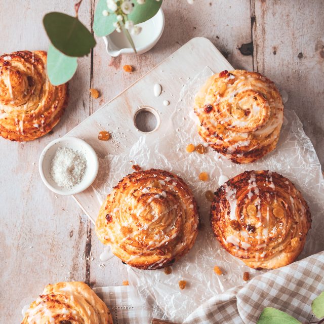 Coconut Golden Raisin Swirl Buns